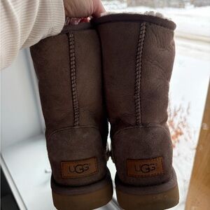 UGG | Shoes | Ugg Classic Short Leather Brownstone Boots Womens | Poshmark